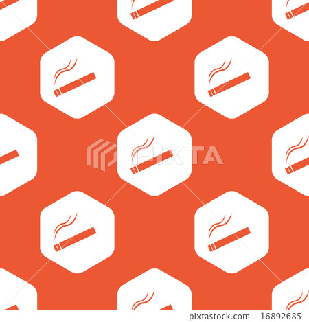 Orange hexagon smoking pattern - Stock Illustration [16892685] - PIXTA