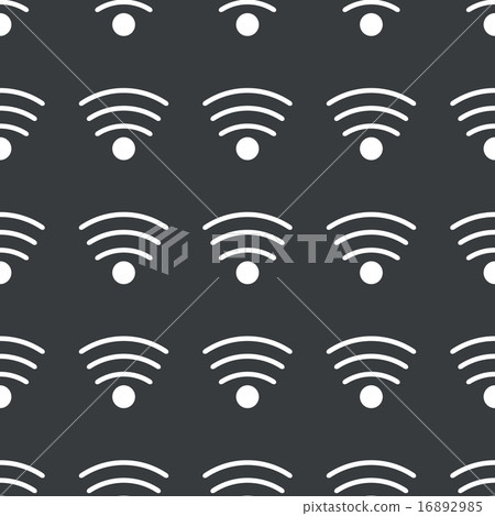 Straight black Wi-Fi pattern - Stock Illustration [16892985] - PIXTA