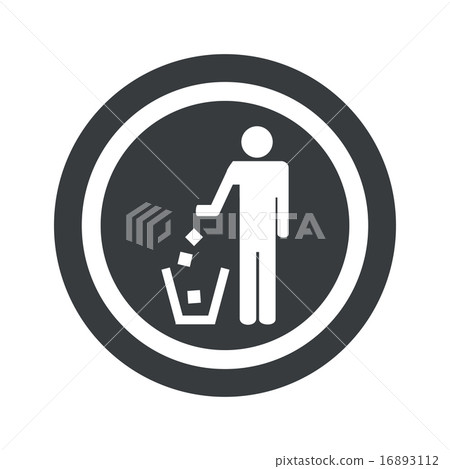 Round black recycling sign - Stock Illustration [16893112] - PIXTA
