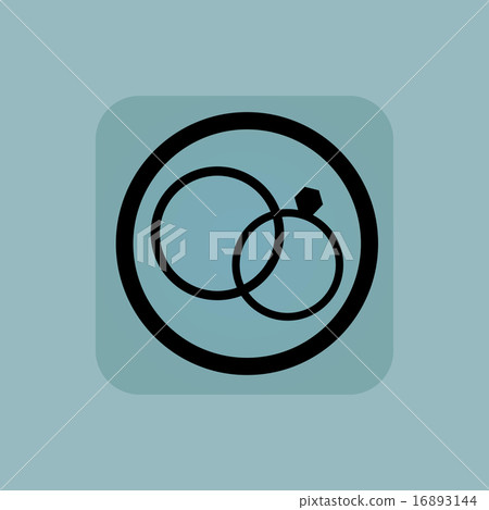 Pale blue wedding rings sign - Stock Illustration [16893144] - PIXTA