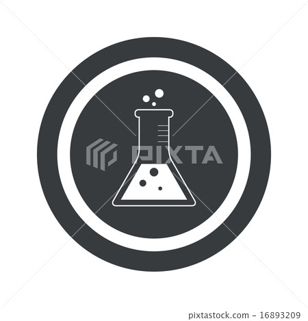 Round black conical flask sign - Stock Illustration [16893209] - PIXTA