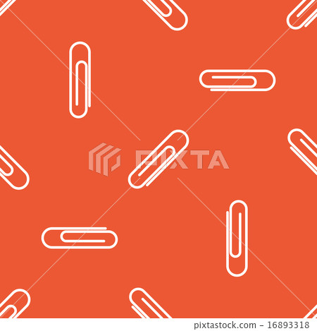 Orange paperclip pattern - Stock Illustration [16893318] - PIXTA