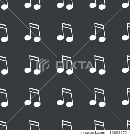 Straight black 16th note pattern-插圖素材 [16893373] - PIXTA圖庫