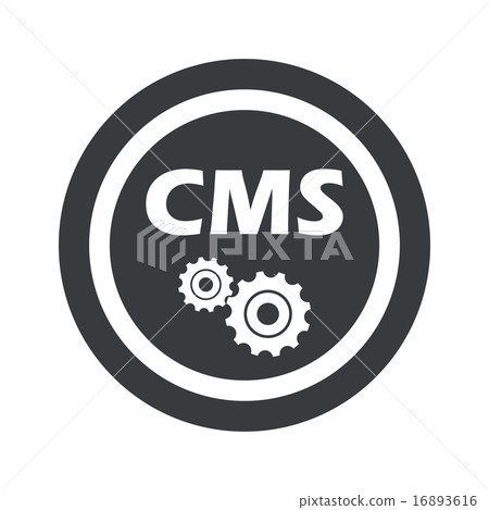 Round black CMS settings sign - Stock Illustration [16893616] - PIXTA