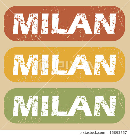 Vintage Milan stamp set - Stock Illustration [16893867] - PIXTA