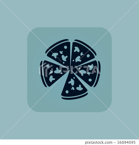 Pale blue pizza icon - Stock Illustration [16894095] - PIXTA
