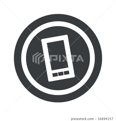 Round black smartphone sign - Stock Illustration [16894157] - PIXTA
