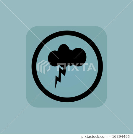 Pale blue thunderstorm sign - Stock Illustration [16894465] - PIXTA