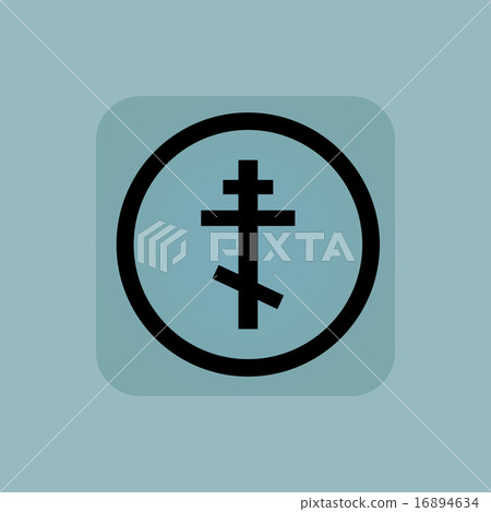 Pale blue orthodox cross sign - Stock Illustration [16894634] - PIXTA