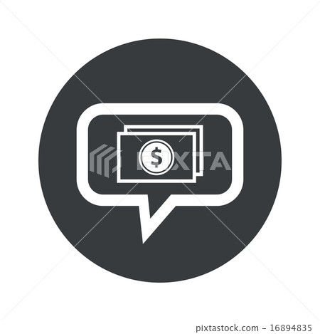 Round dollar bill dialog icon - Stock Illustration [16894835] - PIXTA