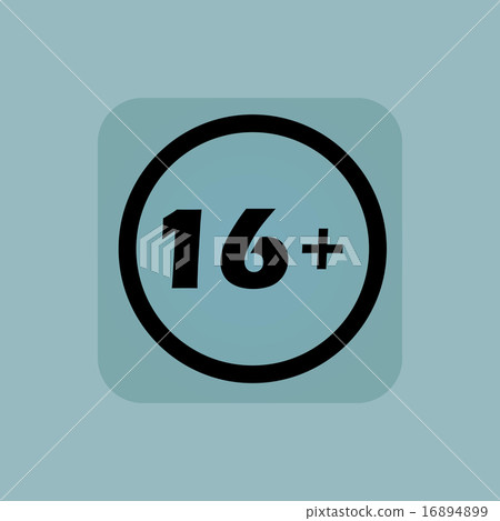 Pale blue 16 plus sign - Stock Illustration [16894899] - PIXTA