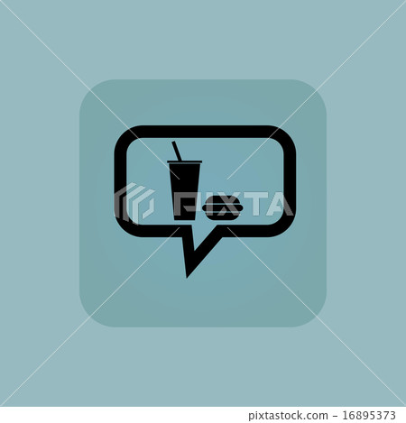 Pale blue fast food message-插圖素材 [16895373] - PIXTA圖庫