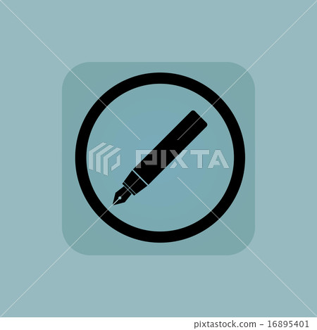 Pale blue ink pen sign - Stock Illustration [16895401] - PIXTA