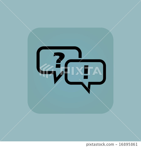 Pale blue question answer icon - Stock Illustration [16895861] - PIXTA
