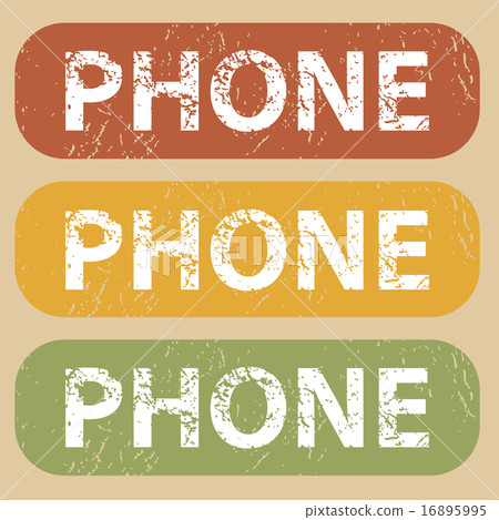 Vintage PHONE stamp set - Stock Illustration [16895995] - PIXTA