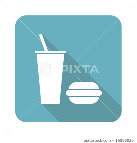 Square fast food icon - Stock Illustration [16896020] - PIXTA