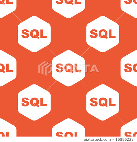 Orange hexagon SQL pattern - Stock Illustration [16896222] - PIXTA