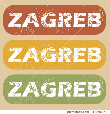 Vintage Zagreb stamp set - Stock Illustration [16896345] - PIXTA