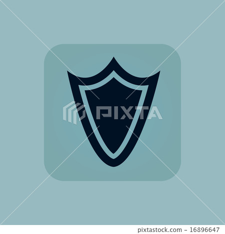 Pale blue shield icon - Stock Illustration [16896647] - PIXTA