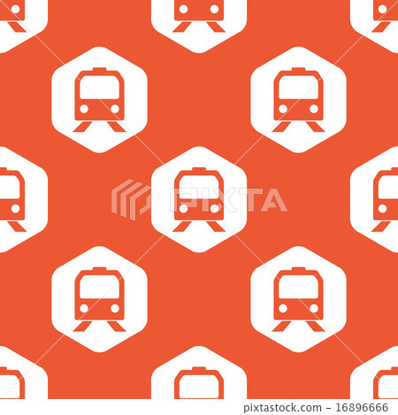Orange hexagon train pattern - Stock Illustration [16896666] - PIXTA
