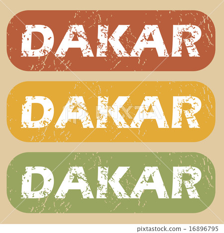 Vintage Dakar stamp set - Stock Illustration [16896795] - PIXTA