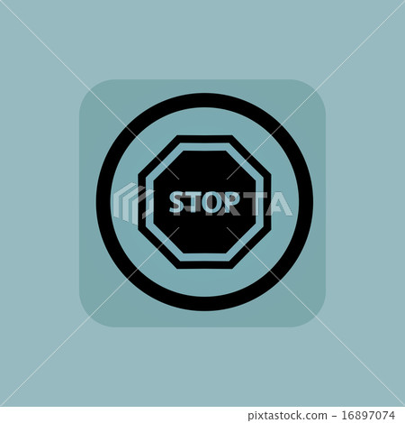 Pale blue STOP sign - Stock Illustration [16897074] - PIXTA