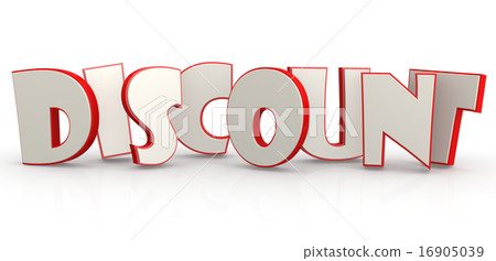 Discount word with white background - Stock Illustration [16905039] - PIXTA