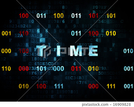 Time concept: Time on Digital background - Stock Illustration [16909828 ...