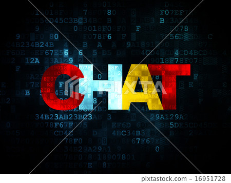 Web design concept: Chat on Digital background - Stock Illustration ...