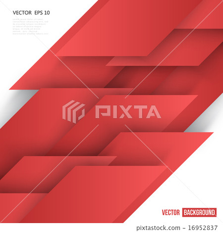 Vector Abstract geometric shape from red - Stock Illustration [16952837 ...