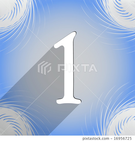 number one icon symbol Flat modern web design with - Stock Illustration ...