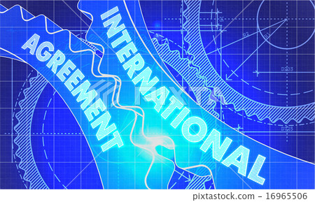 International Agreement Concept. Blueprint of... - Stock Illustration ...