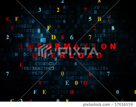 Data concept: Information Overload on Digital... - Stock Illustration ...