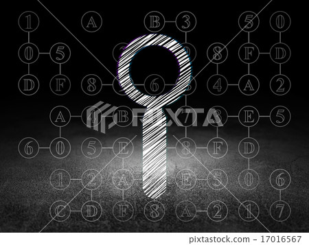 Data concept: Search in grunge dark room - Stock Illustration [17016567 ...