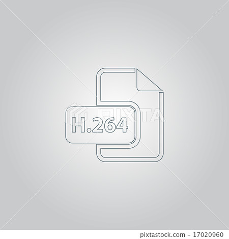 H264 video file extension icon vector. - Stock Illustration [17020960 ...
