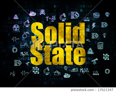 Science concept: Solid State on Digital background - Stock Illustration ...