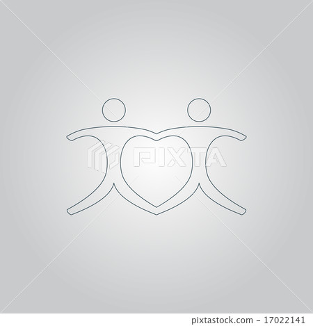 connecting people as a heart - pair - Stock Illustration [17022141] - PIXTA