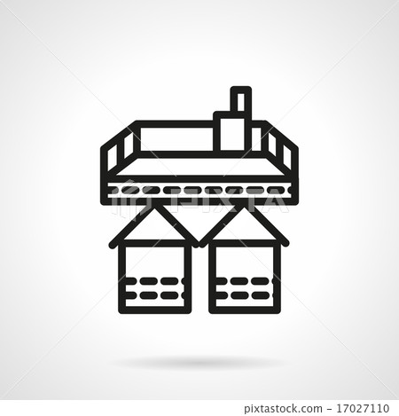 Underground storage line vector icon - Stock Illustration [17027110 ...
