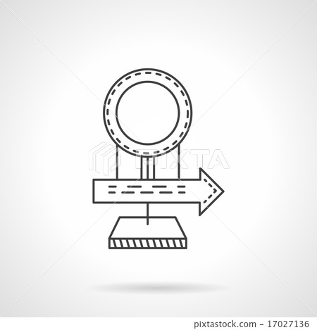 Road sign line vector icon - Stock Illustration [17027136] - PIXTA