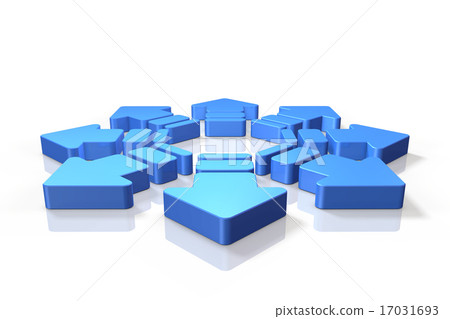 Abstract 3DCG representing diffusion - Stock Illustration [17031693 ...