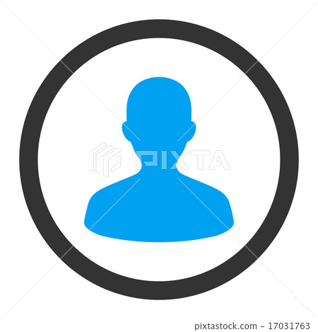 User flat blue and gray colors rounded raster icon - Stock Illustration ...