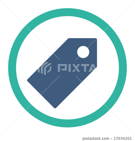 Tag flat cobalt and cyan colors rounded raster... - Stock Illustration ...