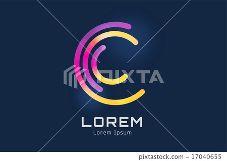 Vector c logo template. Abstract circle shape... - Stock Illustration ...