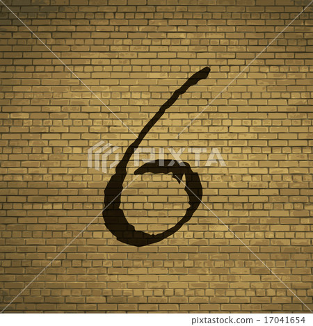 number six icon symbol Flat modern web design with - Stock Illustration ...