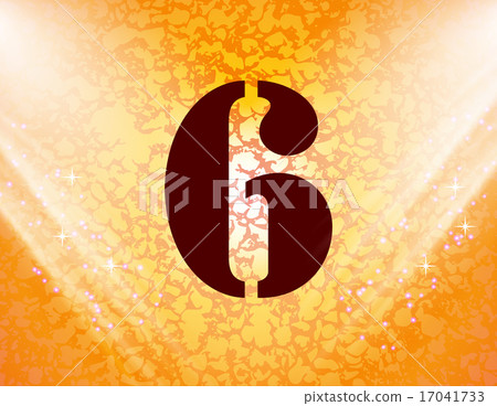 number six icon symbol Flat modern web design with - Stock Illustration ...