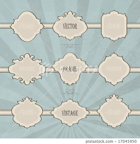 Set Of Vintage Frames - Stock Illustration [17045950] - PIXTA
