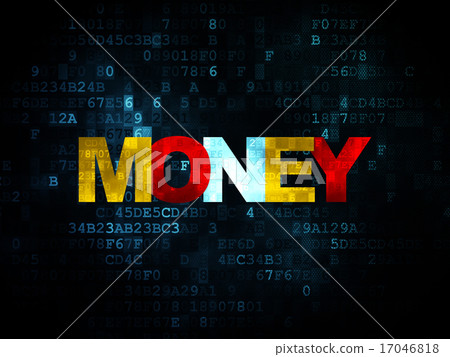 Currency concept: Money on Digital background - Stock Illustration ...
