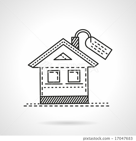 Housing abstract line vector icon - Stock Illustration [17047683] - PIXTA
