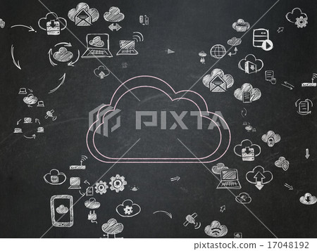Cloud computing concept: Cloud on School Board... - Stock Illustration ...