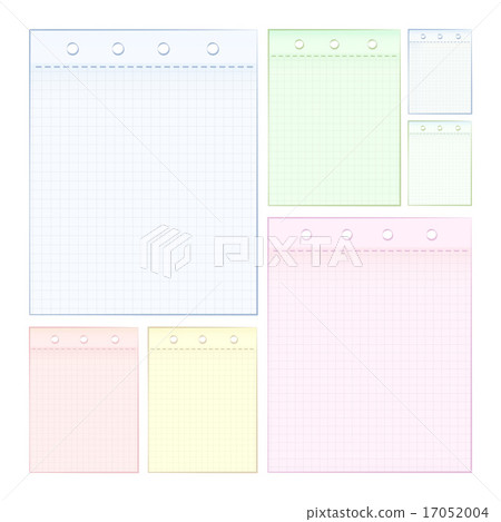Cute colorful pieces of paper - Stock Illustration [17052004] - PIXTA